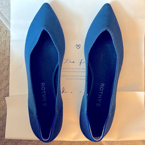 Rothy's | Shoes | Nib Rothys Sz 9 The Point In Deep Ocean Blue | Poshmark
